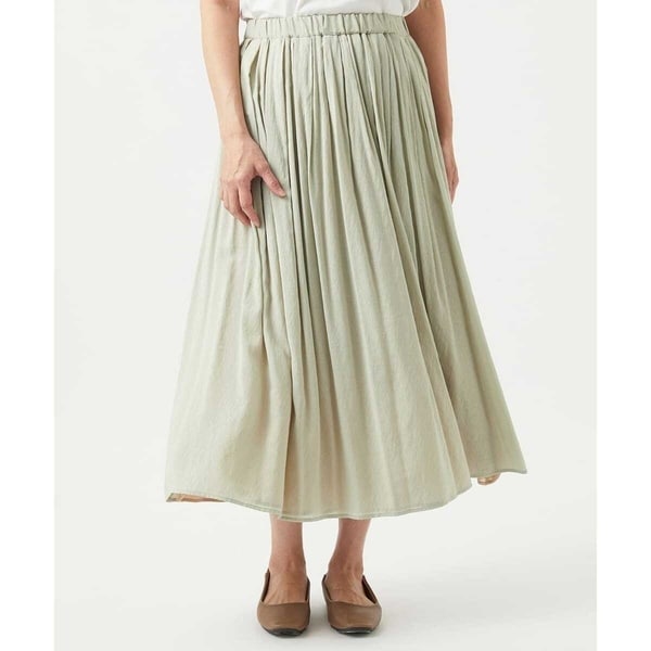 ジャンニ・ロ・ジュディチェ（GIANNI LO GIUDICE）/[洗える・リバーシブル]ポリエステルレーヨンプレーンウェーブスカート