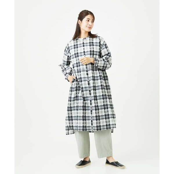 ジャンニ・ロ・ジュディチェ（GIANNI LO GIUDICE）/[洗える]先染めブロックチェックチェックワンピースシャツ