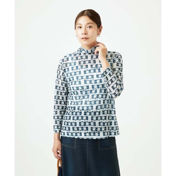 ジャンニ・ロ・ジュディチェ（GIANNI LO GIUDICE）/[洗える・日本製]融着幾何プリント八分袖カットソー