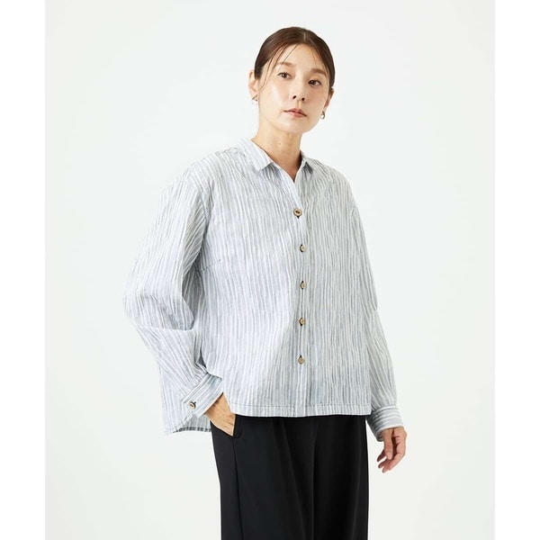 ジャンニ・ロ・ジュディチェ（GIANNI LO GIUDICE）/[洗える]コットンタックドビーブラウス