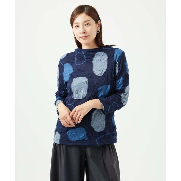 ジャンニ・ロ・ジュディチェ（GIANNI LO GIUDICE）/[洗える・日本製]キャッチワッシャージャガードクルーネックカットソー