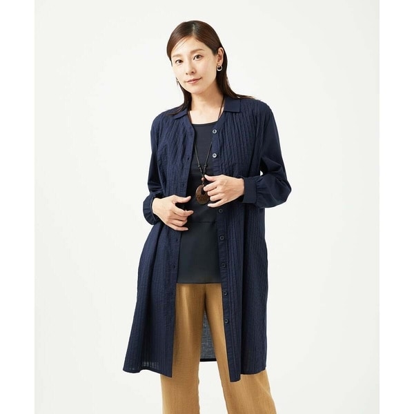 ジャンニ・ロ・ジュディチェ（GIANNI LO GIUDICE）/[洗える]コットンローンピンタックロングブラウス