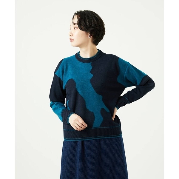 ジャンニ・ロ・ジュディチェ（GIANNI LO GIUDICE）/[洗える]インターシャイタリアジャガードニット