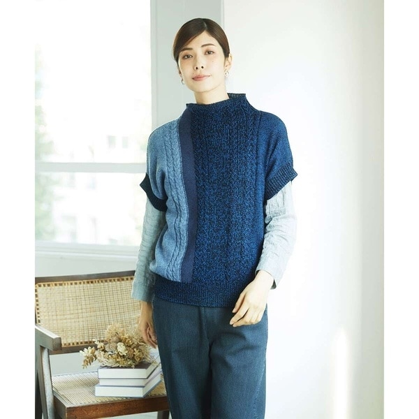 ジャンニ・ロ・ジュディチェ（GIANNI LO GIUDICE）/[日本製]SILEインターシャニットベスト