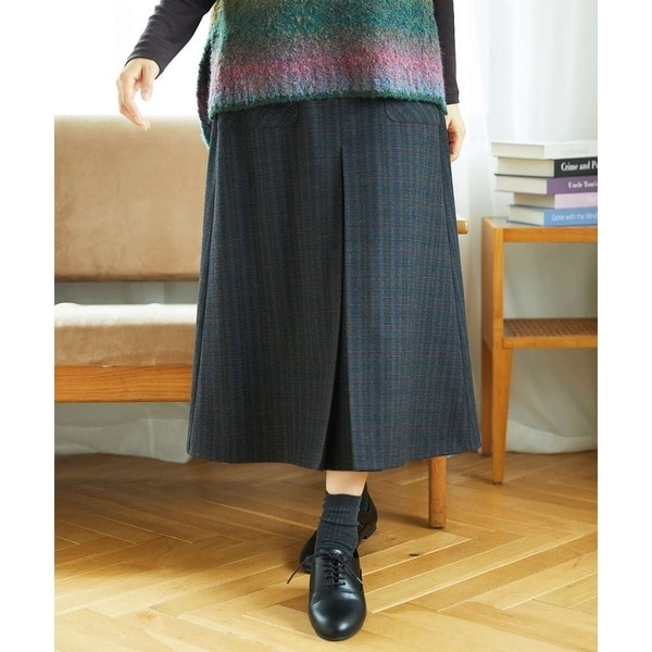 ジャンニ・ロ・ジュディチェ（GIANNI LO GIUDICE）/[洗える]レーヨン混ストレッチチェックスカート