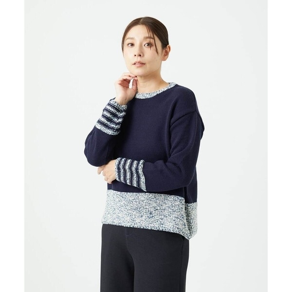 ジャンニ・ロ・ジュディチェ（GIANNI LO GIUDICE）/[洗える]カスリパネルボーダーニット