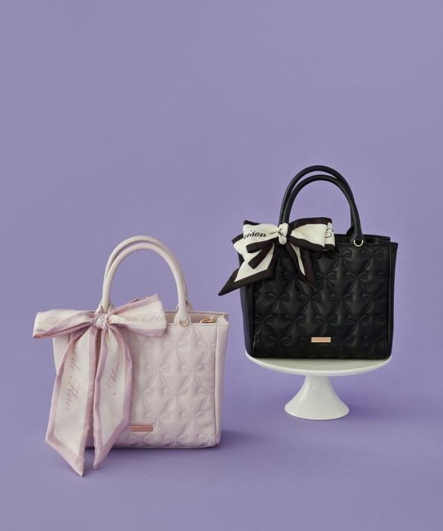 メゾン ド フルール（Maison de FLEUR）/スカーフ付きリボンキルティング2Wayトート