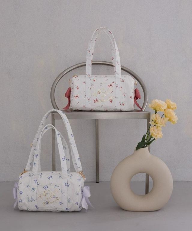 メゾン ド フルール（Maison de FLEUR）/フラワーリボンプリント2Wayボストンバッグ