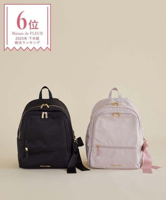 メゾン ド フルール（Maison de FLEUR）/撥水加工ポケットリボンリュック