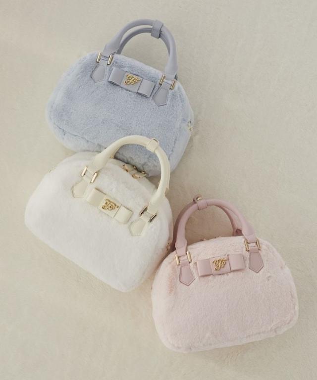 メゾン ド フルール（Maison de FLEUR）/【限定カラーあり】フェイクファーラウンドバッグ