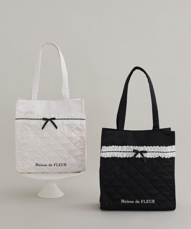 メゾン ド フルール（Maison de FLEUR）/コットンフリルスクエアトート