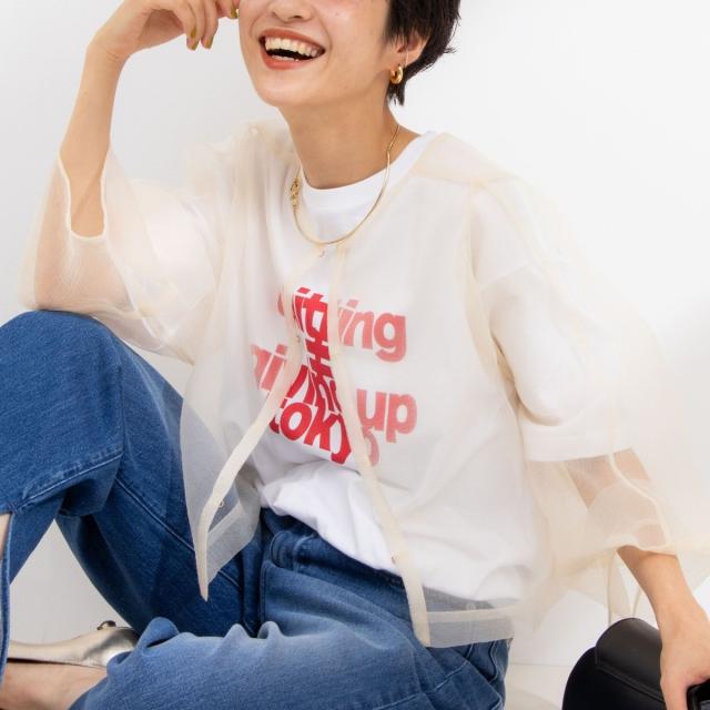 ノーリーズ（NOLLEY’S）/ランタンスリーブシアー2WAYブラウス