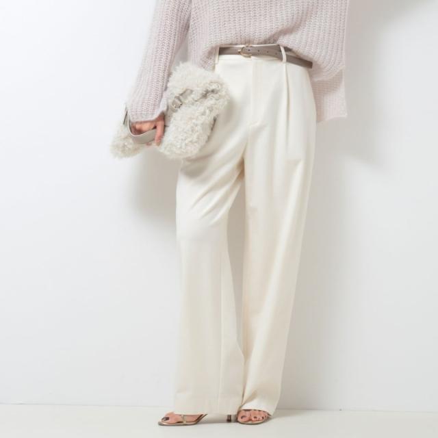 ノーリーズ（NOLLEY’S）/ウォッシャブル両面起毛セミワイドパンツ