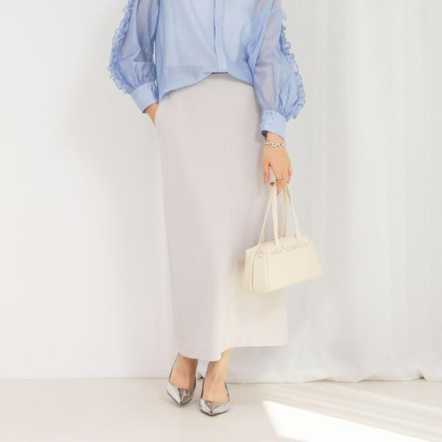 ノーリーズ（NOLLEY’S）/《セットアップ対応》ウォッシャブルニットジョーゼットタイトミディスカート