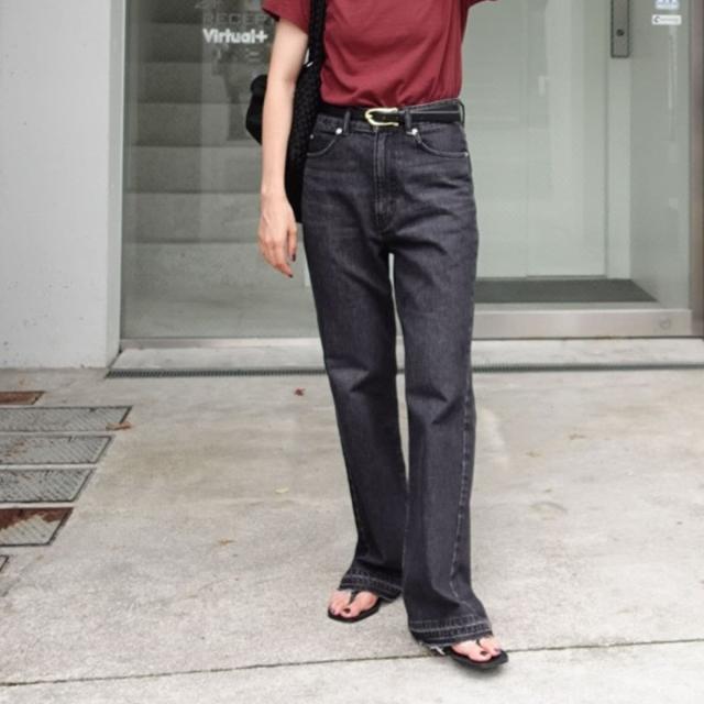 ノーリーズ（NOLLEY’S）/【RM denim】ハイウエストソフトフレアデニム