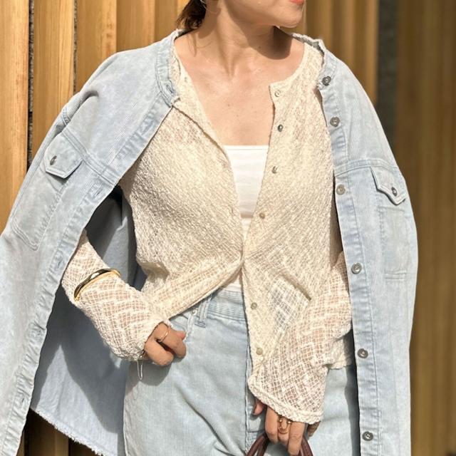 ノーリーズ（NOLLEY’S）/2WAYレースカーディガン