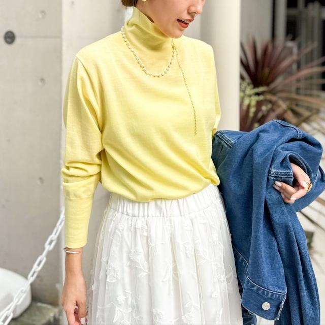 ノーリーズ（NOLLEY’S）/《手洗い可能》《アンサンブル対応》18G天竺ハイネックプルオーバーニット