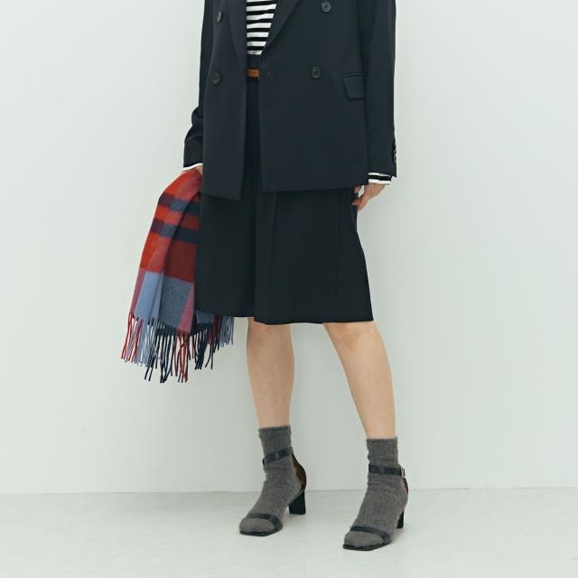 ノーリーズ（NOLLEY’S）/《セットアップ対応》ウォッシャブルウール調ストレッチハーフパンツ