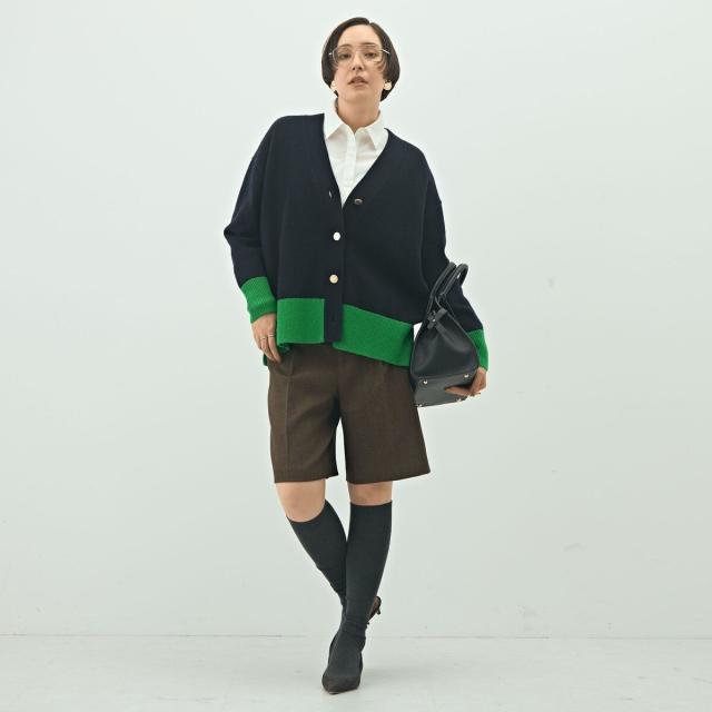 ノーリーズ（NOLLEY’S）/《セットアップ対応》ウォッシャブルウール調ストレッチハーフパンツ