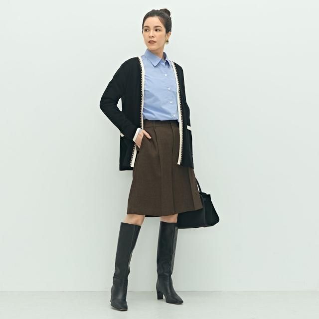 ノーリーズ（NOLLEY’S）/《セットアップ対応》ウォッシャブルウール調ストレッチハーフパンツ