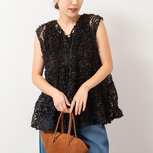 ノーリーズ（NOLLEY’S）/フラワーチュールティアードブラウス