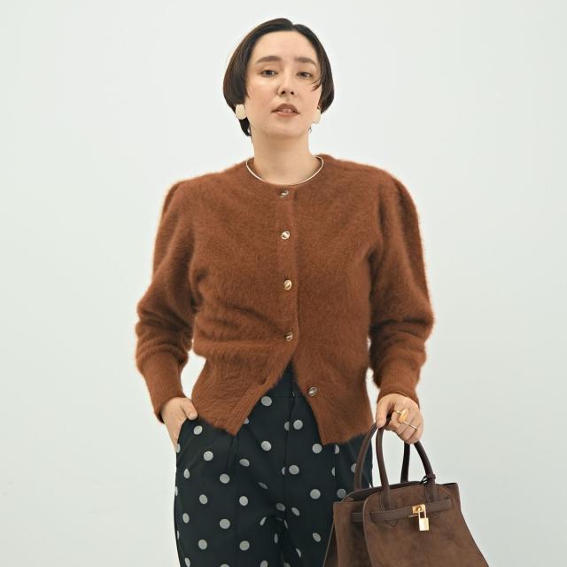 ララージ（Laraaji）/FOXカシミヤボックス袖2WAYカーディガン