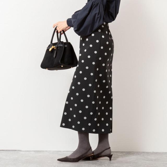 ノーリーズ（NOLLEY’S）/ウォッシャブルストレッチドットジャガードタイトスカート