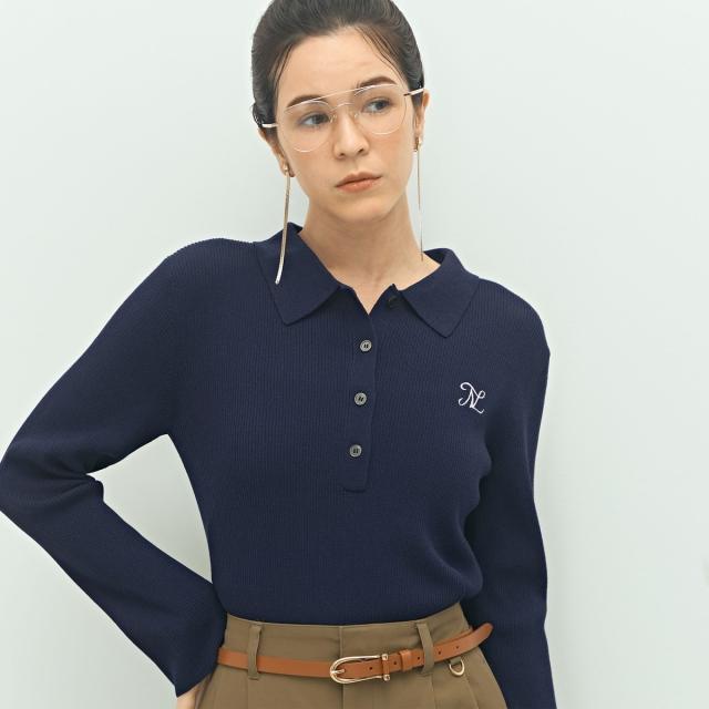 ノーリーズ（NOLLEY’S）/《手洗い可能》ポロ衿リブプルオーバーニット