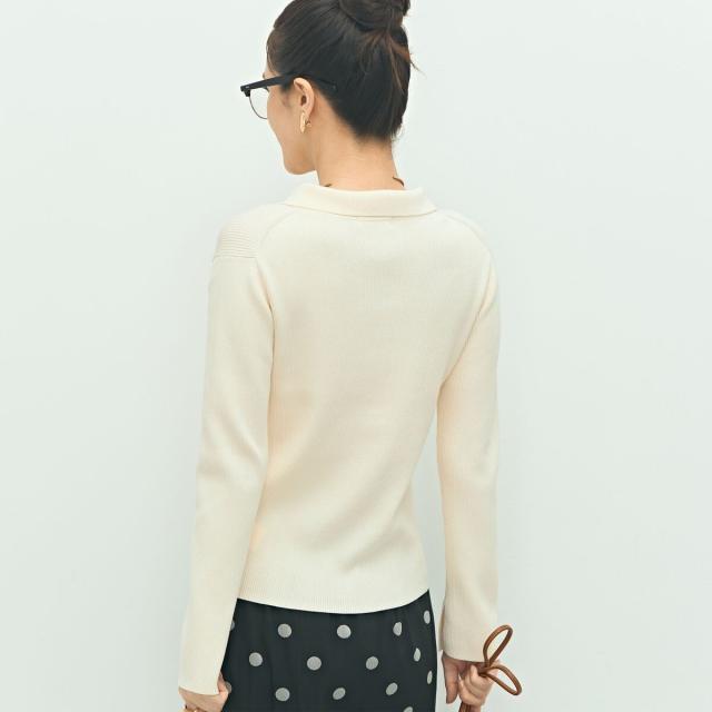 ノーリーズ（NOLLEY’S）/《手洗い可能》ポロ衿リブプルオーバーニット