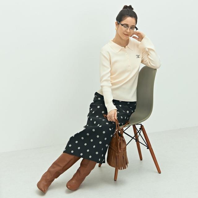 ノーリーズ（NOLLEY’S）/《手洗い可能》ポロ衿リブプルオーバーニット