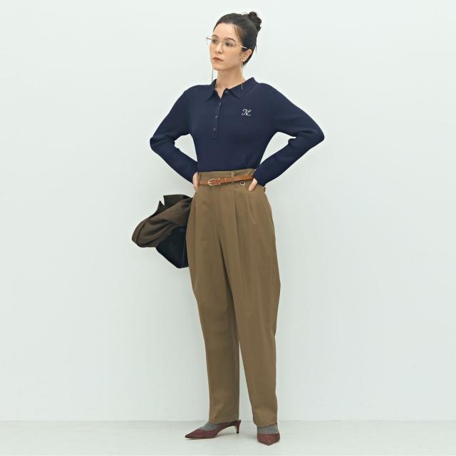 ノーリーズ（NOLLEY’S）/《手洗い可能》ポロ衿リブプルオーバーニット