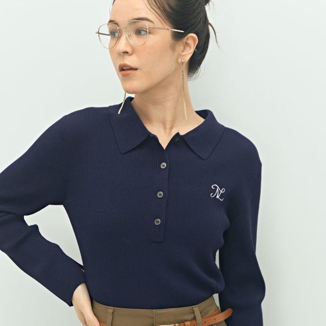 ノーリーズ（NOLLEY’S）/《手洗い可能》ポロ衿リブプルオーバーニット