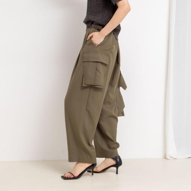 リエミラー（Rie Miller）/《セットアップ対応》ウォッシャブルソフトカーゴパンツ