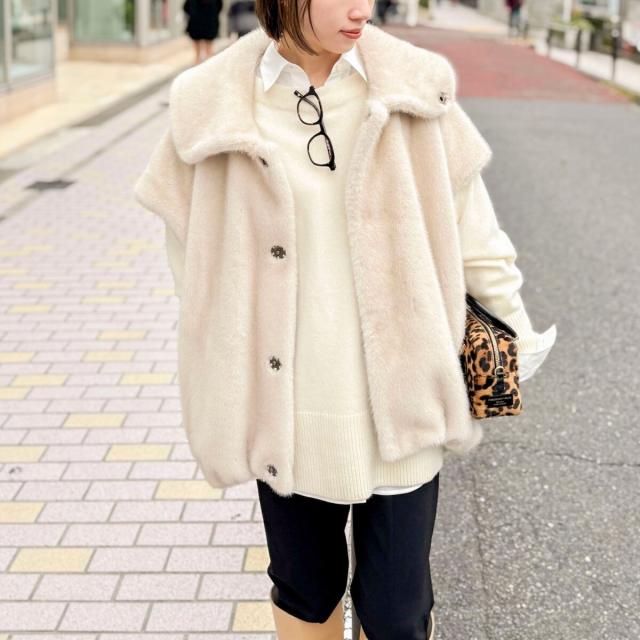 リエミラー（Rie Miller）/エコファー衿付ベスト