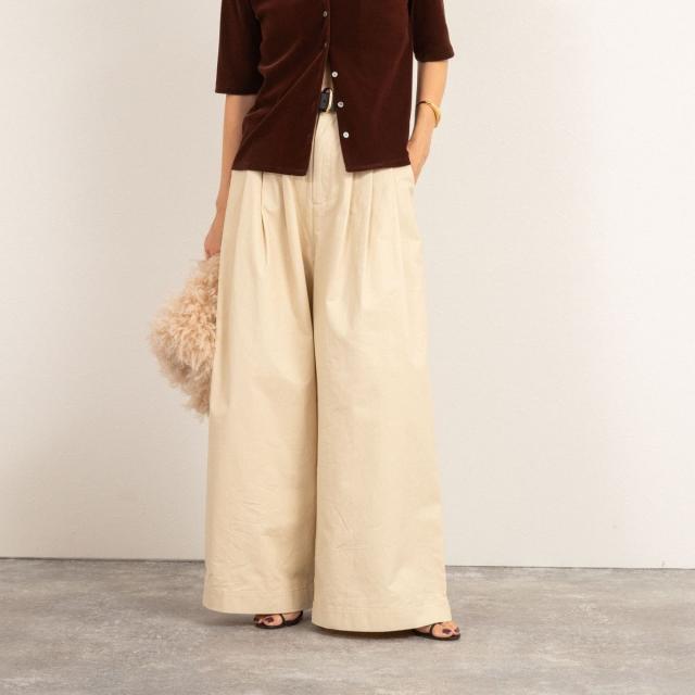 マクウェル（MAQWEL）/【MAQWEL/マクウェル】ウォッシャブルタックワイドパンツ