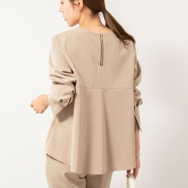 ノーリーズ（NOLLEY’S）/《セットアップ対応》ウォッシャブルストレッチギャババックフレアブラウス