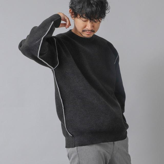 ノーリーズ グッドマン（NOLLEY’S goodman）/【ACTIVE SECT】《限定展開》Wフェイスモールクルーネック 25AW