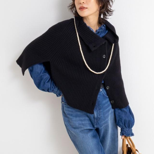 ノーリーズ（NOLLEY’S）/《手洗い可能》2WAYニットポンチョ