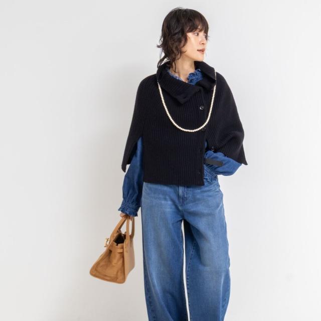 ノーリーズ（NOLLEY’S）/《手洗い可能》2WAYニットポンチョ