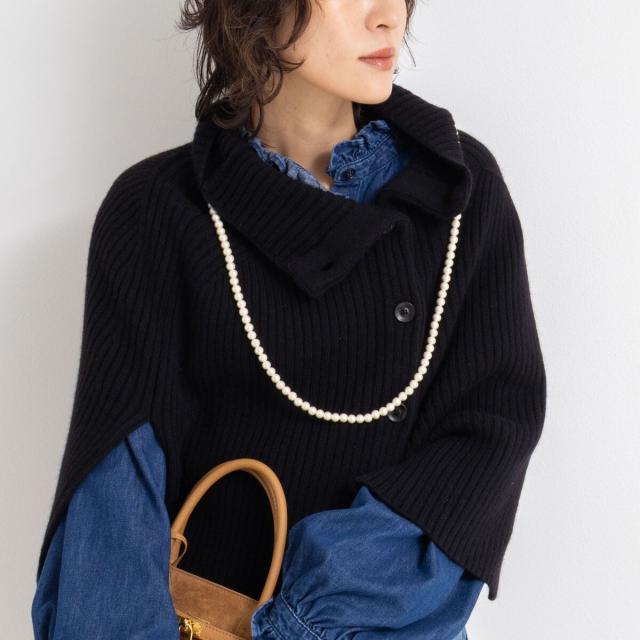 ノーリーズ（NOLLEY’S）/《手洗い可能》2WAYニットポンチョ