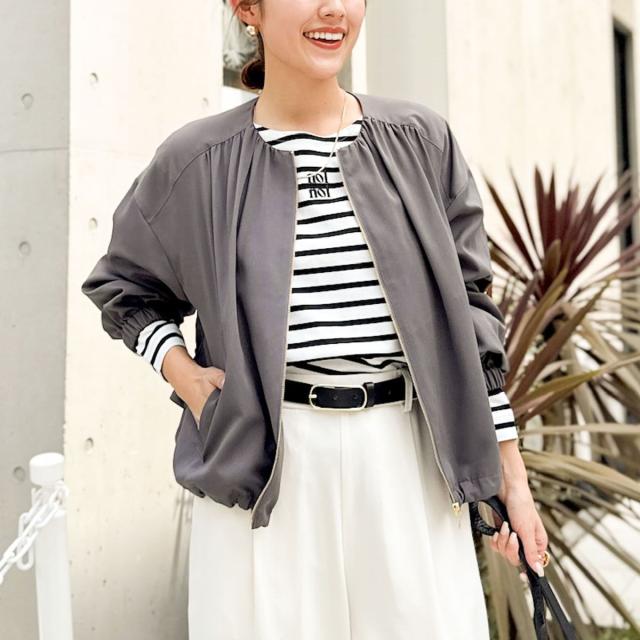 ノーリーズ（NOLLEY’S）/ウォッシャブルジップアップブルゾン