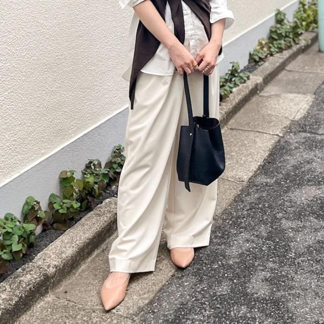 セカンドノーリーズ（2nd NOLLEY’S）/ウォッシャブルイージーワイドパンツ