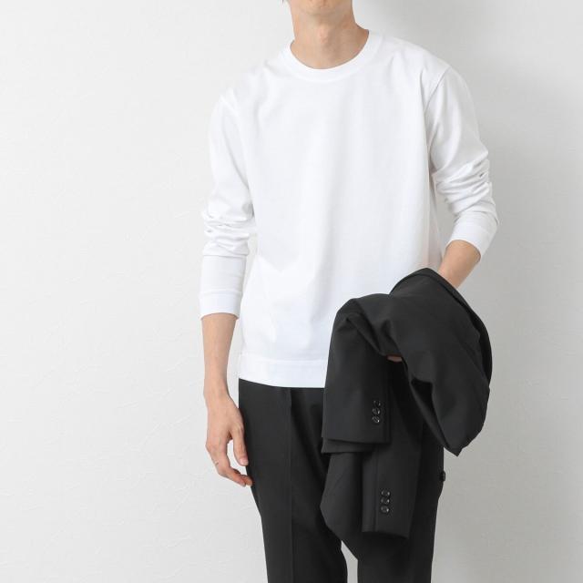 ノーリーズ グッドマン（NOLLEY’S goodman）/《ビジカジ対応》超長綿ハイゲージシルケット ポンチドレスCN ロンT 25AW