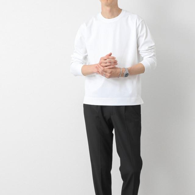 ノーリーズ グッドマン（NOLLEY’S goodman）/《ビジカジ対応》超長綿ハイゲージシルケット ポンチドレスCN ロンT 25AW