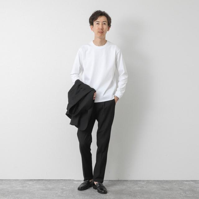 ノーリーズ グッドマン（NOLLEY’S goodman）/《ビジカジ対応》超長綿ハイゲージシルケット ポンチドレスCN ロンT 25AW