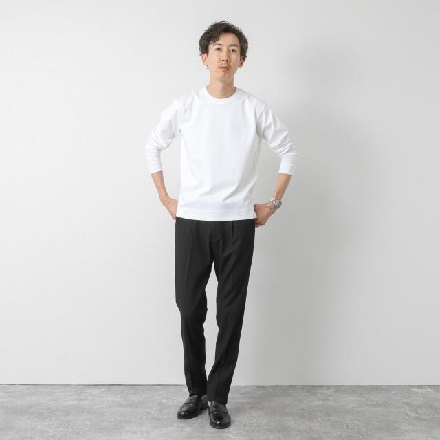 ノーリーズ グッドマン（NOLLEY’S goodman）/《ビジカジ対応》超長綿ハイゲージシルケット ポンチドレスCN ロンT 25AW