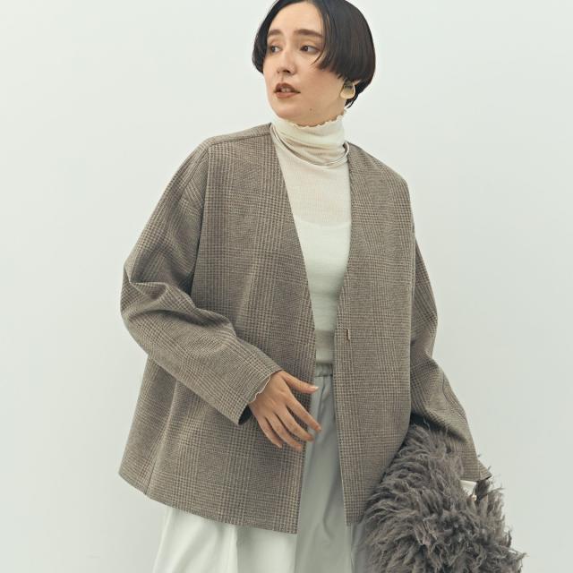 セカンドノーリーズ（2nd NOLLEY’S）/ウォッシャブルストレッチジャージハオリ