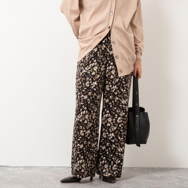 セカンドノーリーズ（2nd NOLLEY’S）/ウォッシャブルレオパードプリントパンツ