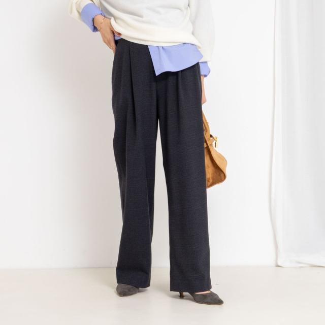 ノーリーズ（NOLLEY’S）/ウォッシャブル両面起毛ワイドパンツ