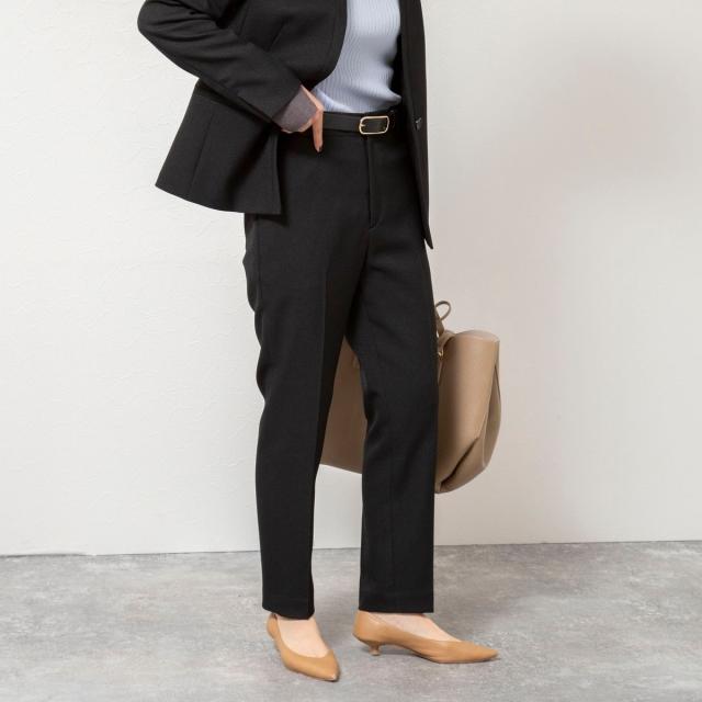 ノーリーズソフィー（NOLLEY’S sophi）/《セットアップ対応》ウォッシャブルウール調テーパードパンツ